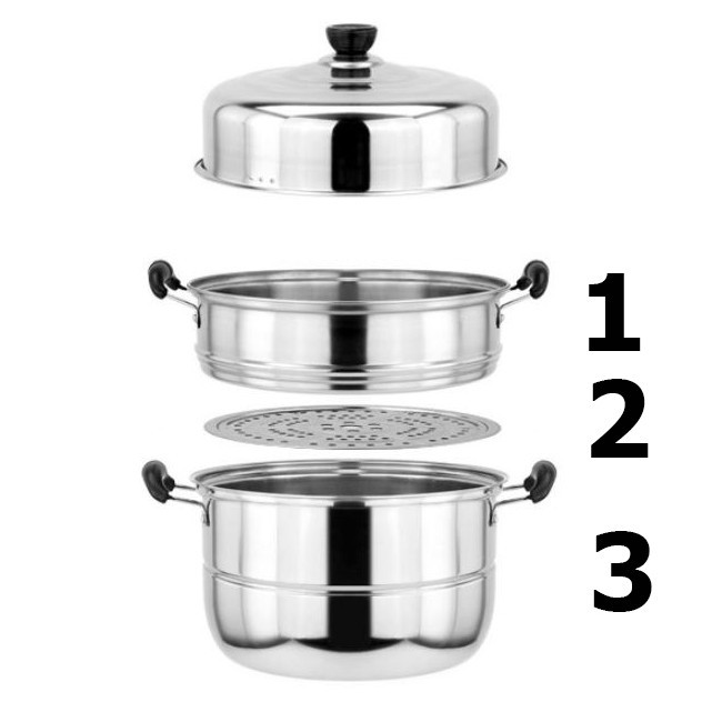 Multi-layer steam fish pot steamer 3-2 layers siomai steamer stainless ...