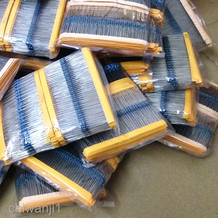 2000PCS Precision Metal Film Resistors Assortment Set 1ohm-10mohm 1/4W ...