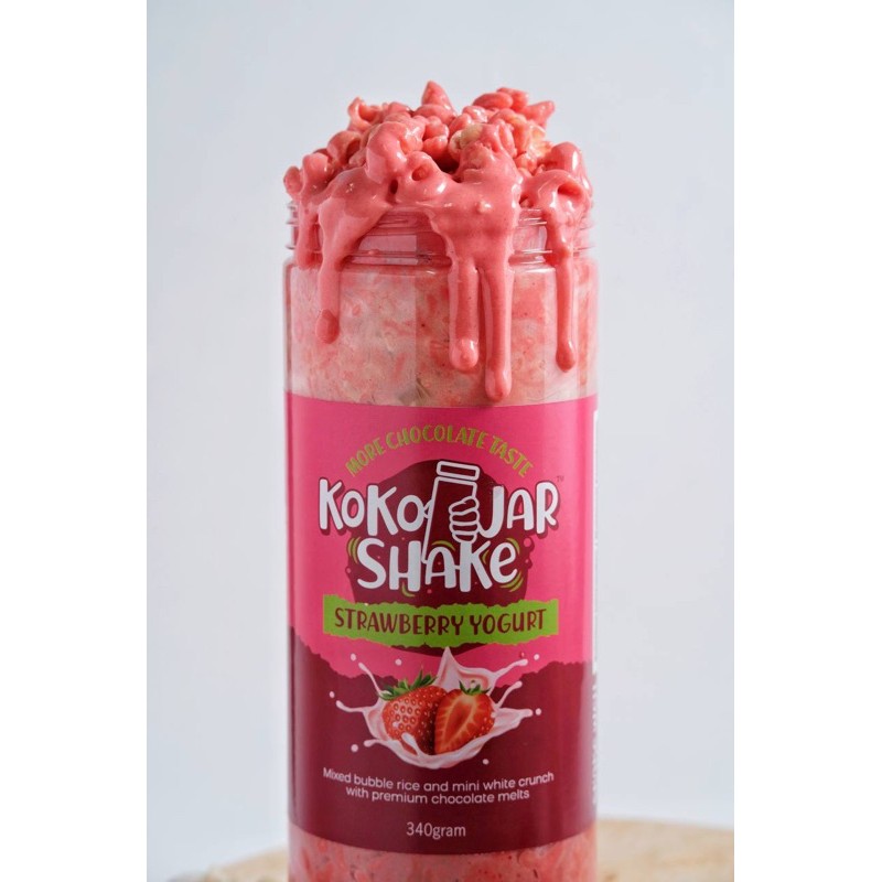 KOKOJAR SHAKE VIRAL STRAWBERRY YOUGURT (Bubble Rice & Mini Coco Crunch ...