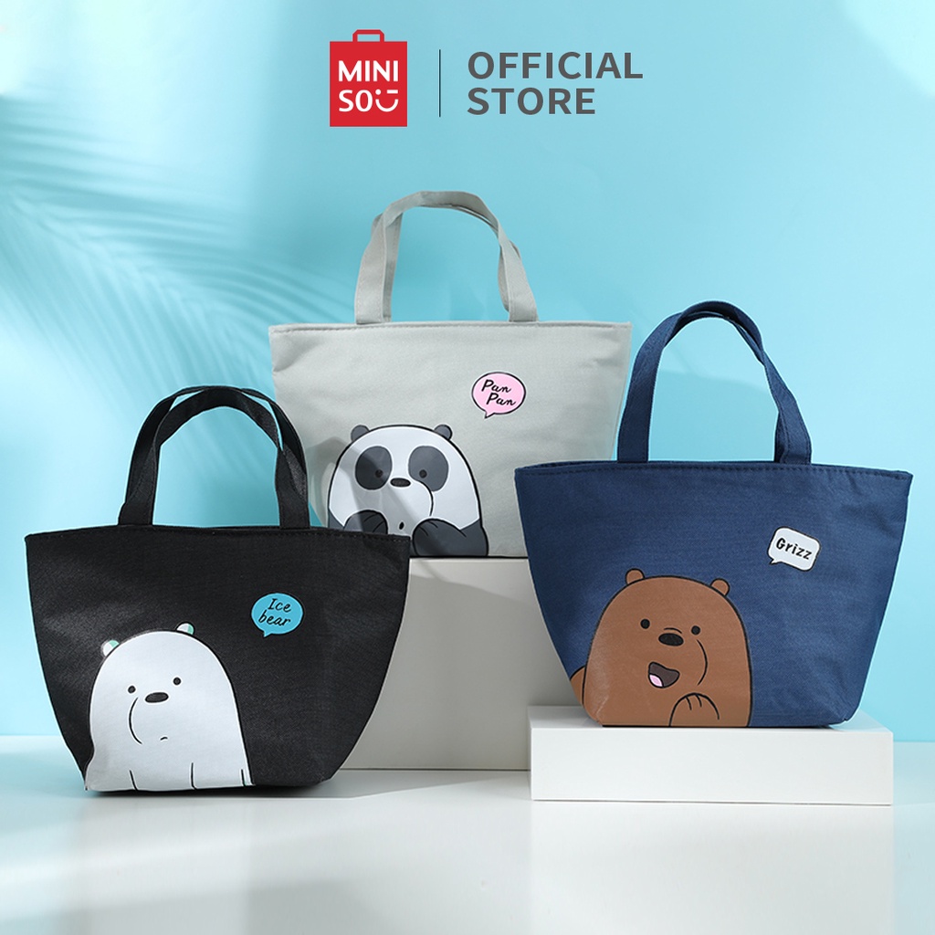 Miniso Official Insulated Bento Lunch Bag We Bare Bears Lunch Bag/Small ...