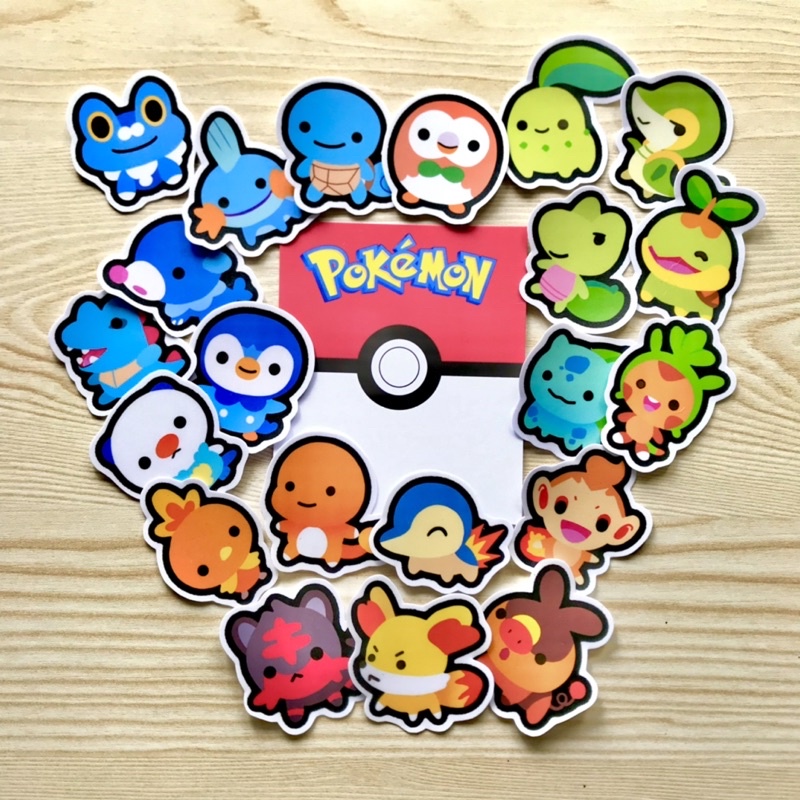 Pokemon Starters Waterproof Sticker Pack | Shopee Philippines