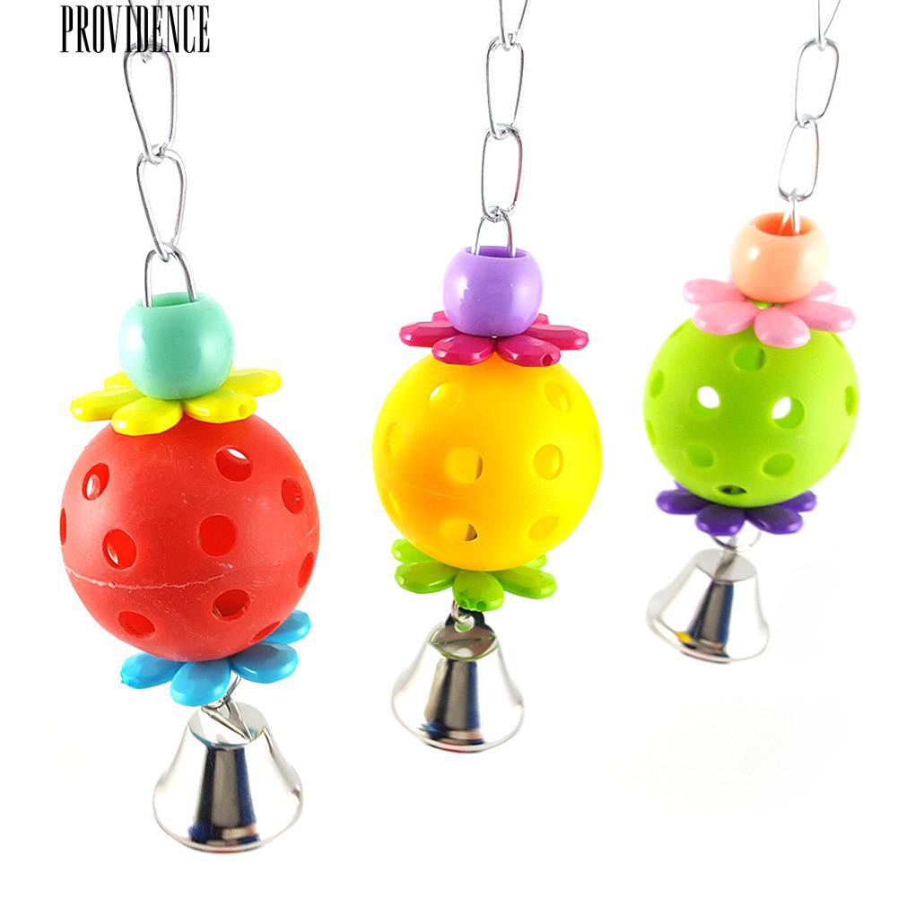 Pet Bird Bites Toy Parrot Chew Ball Cage Hanging Cockatiel Birds Bell ...