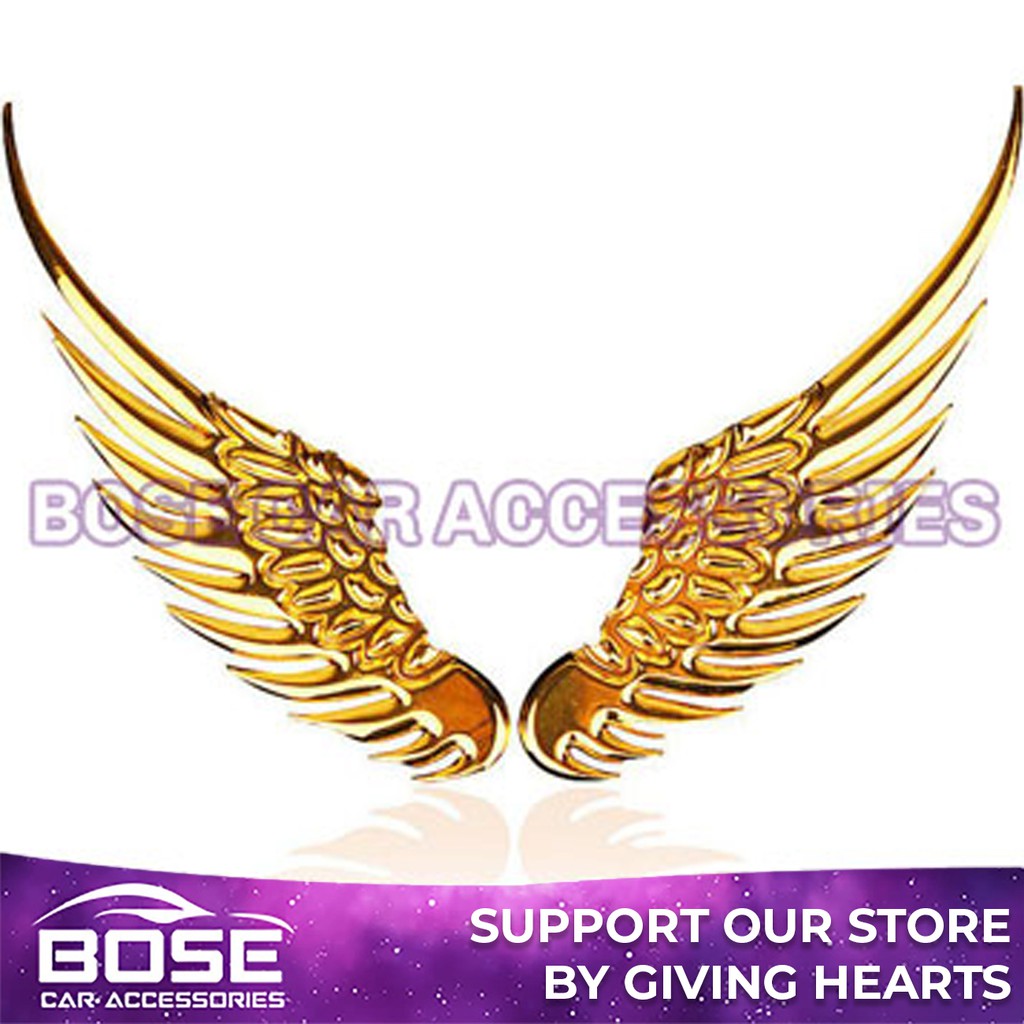 3D Elegant Wings Sticker Decal / Wing Stickers Decals Emblem for Motor ...