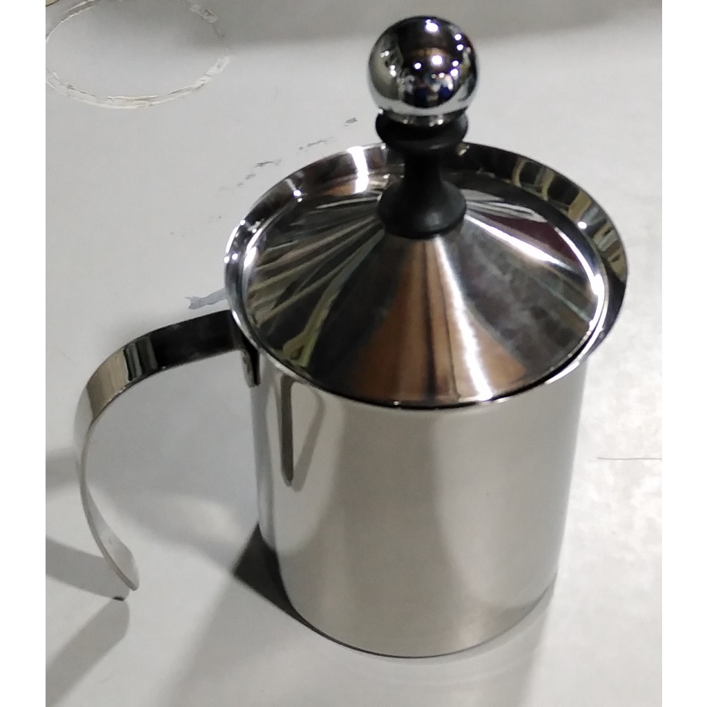 800ML Double Mesh Milk Creamer Milk Foam Mesh Coffee Foamer Creamer ...