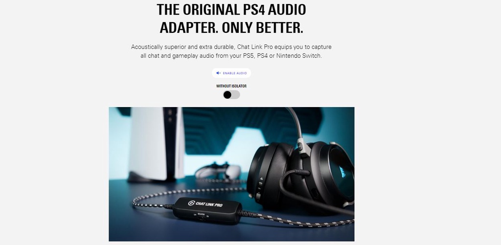 ELGATO Chat Link Pro Capture ALL PS5, PS4 or Nintendo Switch Audio ...