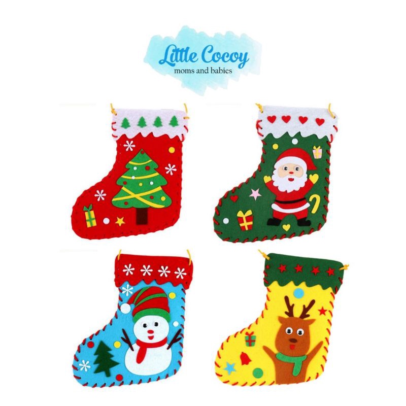 DIY Christmas Socks (Christmas Felt Craft Activity for Kids) | Shopee ...