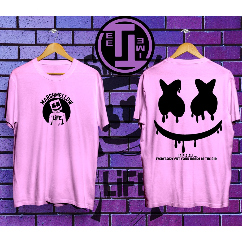 TEETIME - Marshmello Graphic Tee Shirt Front and Back Print Unisex ...