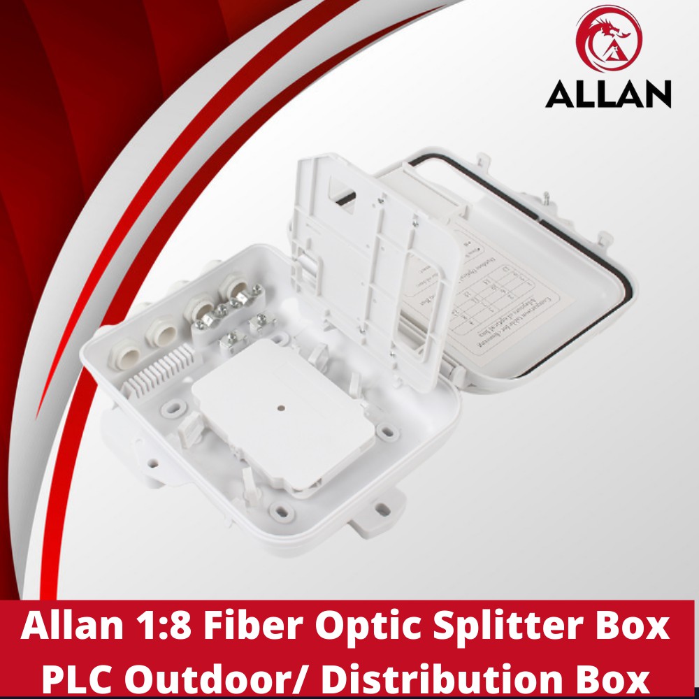 Allan 1:8 Fiber Optic Splitter box PLC Fiber Optic Terminal Box PLC ...