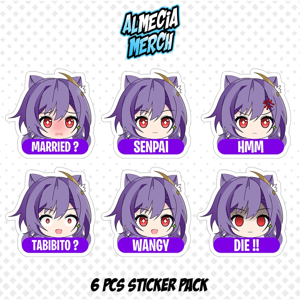 Genshin Impact Keqing Sticker / Keqing Expression Emoji Sticker ...