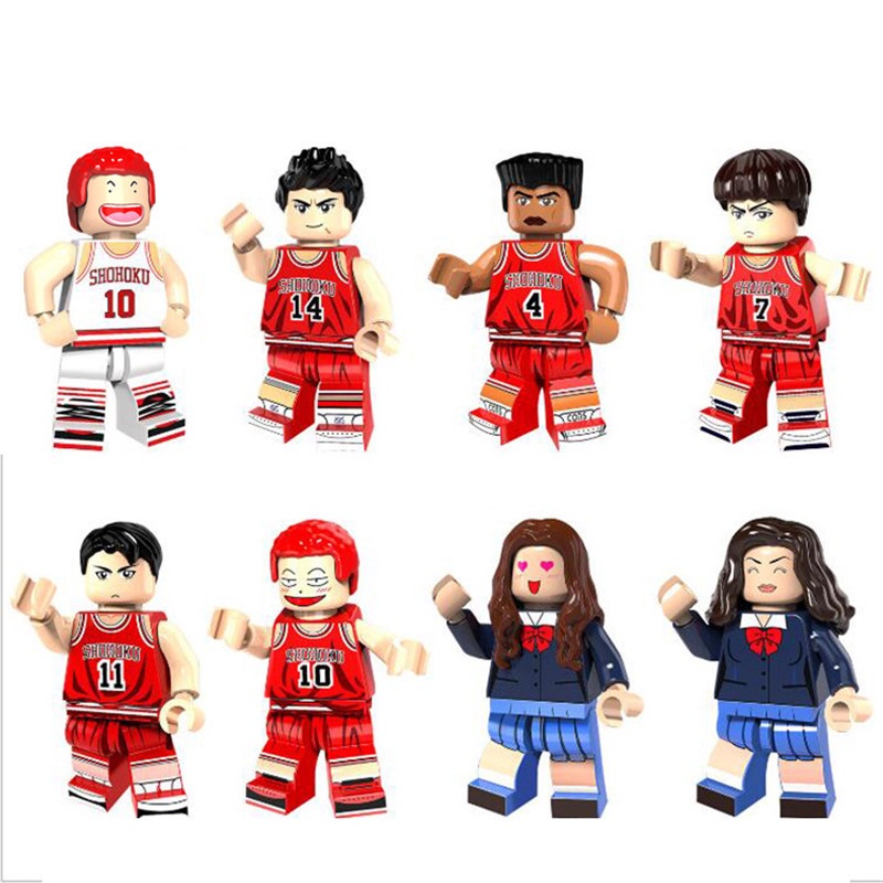 1PCS Slam Dunk Building Blocks Toy ABS Basketball Sakuragi Rukawa Kaede ...