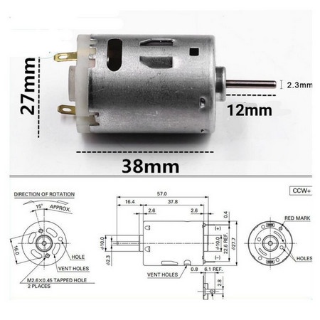 Dc motor 12v 4000rpm 24v 8000rpm 15v 18v electric motor dynamo | Shopee ...