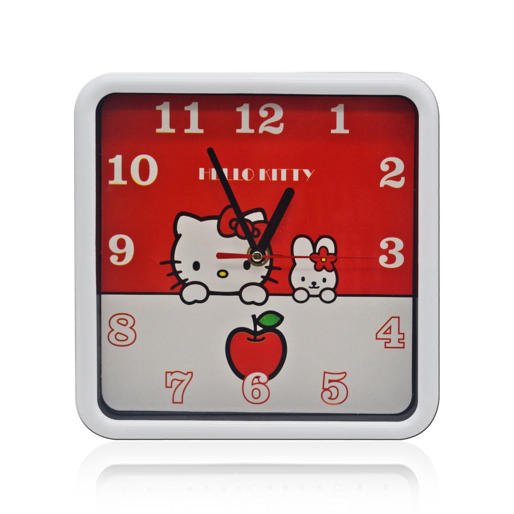 Hello Kitty Wall Clock No. 99086A-2 - Square | Shopee Philippines