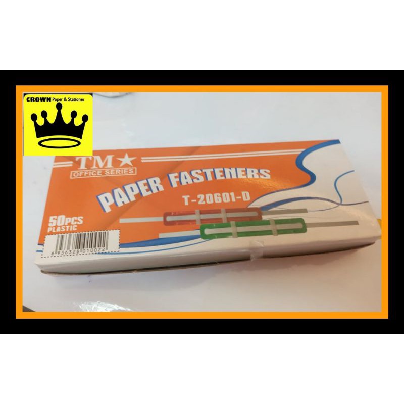 1 BOX PLASTIC/METAL PAPER FASTENER 50 PCS | Shopee Philippines