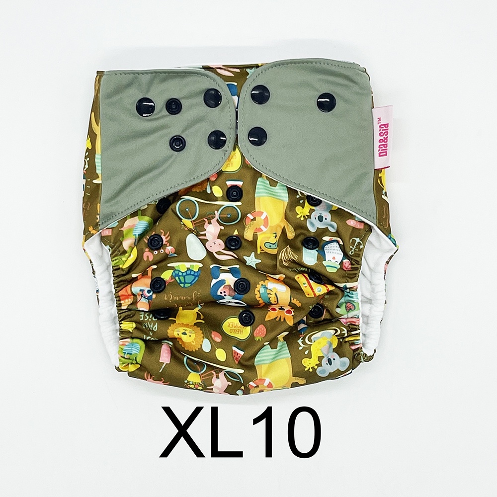 a XL DIA&SIA Cloth Diaper w double Leg Gussets and inserts | Shopee ...