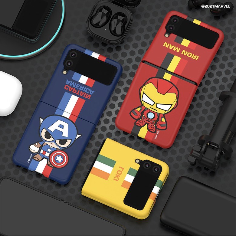 Marvel / Samsung Galaxy Z Flip 3 Flip 4 Slim Hard Case - Captain ...