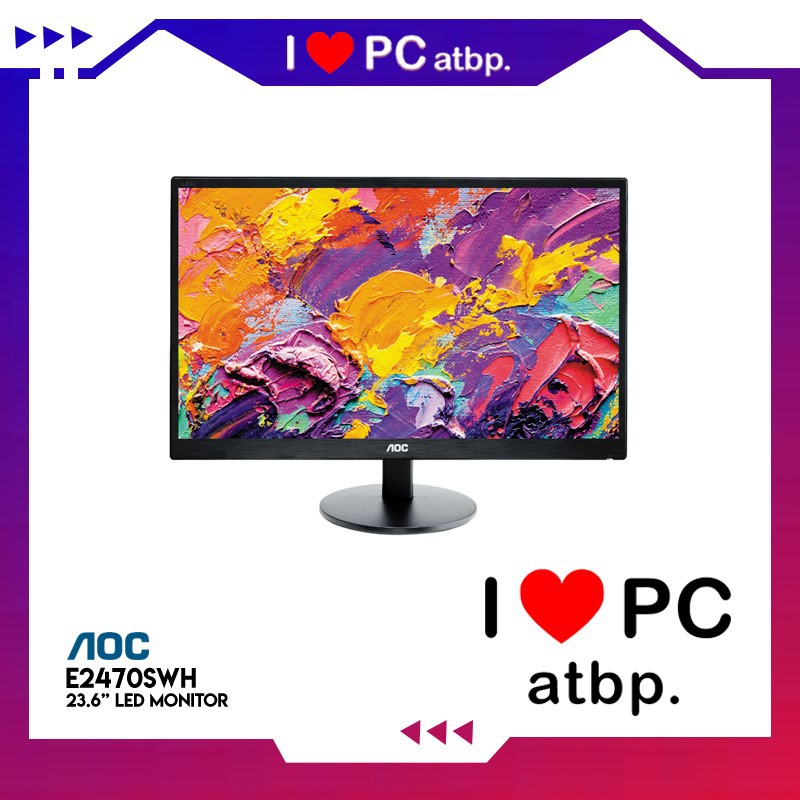 AOC 23.6” LED Monitor (E2470SWH, TN, VGA/HDMI/DVI) | Shopee Philippines