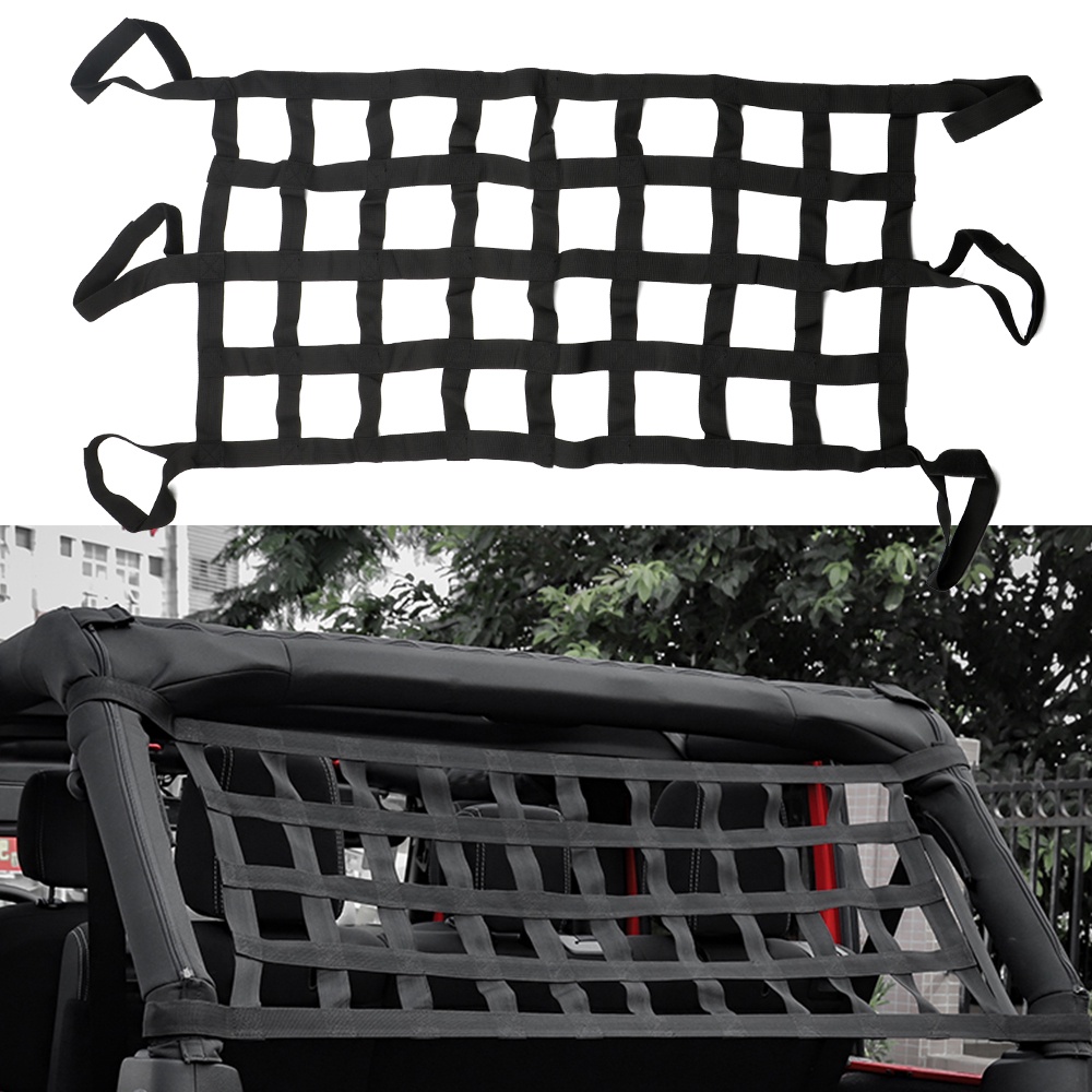 Mesh Cargo Net For Jeep Wrangler Car Roof Storage Net Multifunction ...