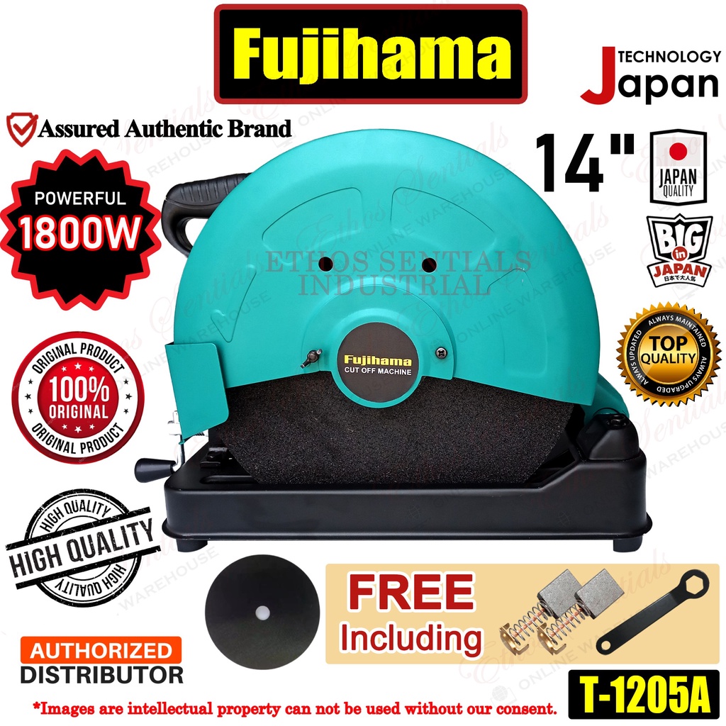 FUJIHAMA Cut Off Machine 1800W 14 Inches Professional Cutter 355mm Free ...
