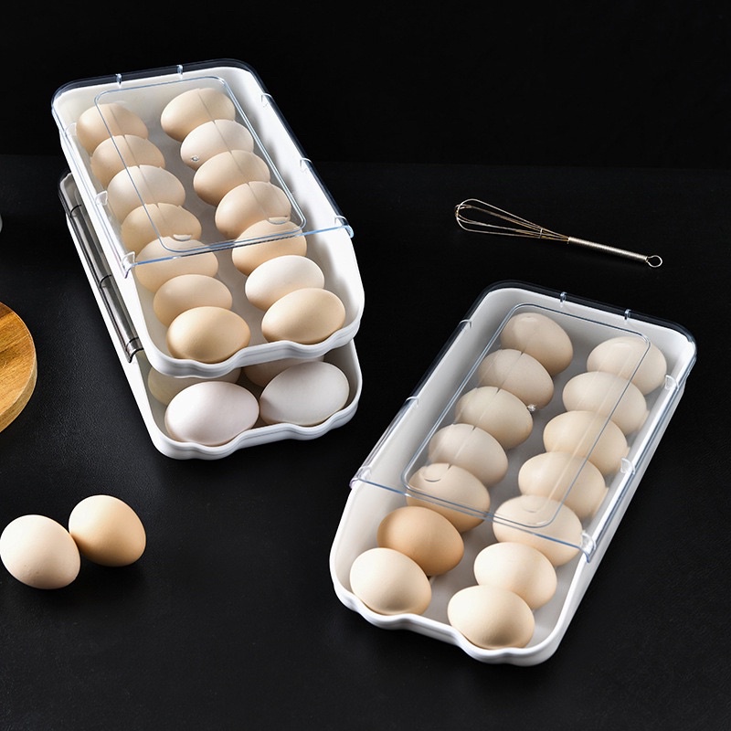 STOK Superimposable Rolling Egg Carton Transparent Drawer Type Fresh ...
