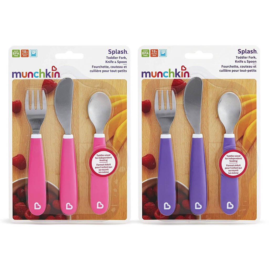 Munchkin Splash™ Toddler Fork, Knife & Spoon Set | Shopee Philippines
