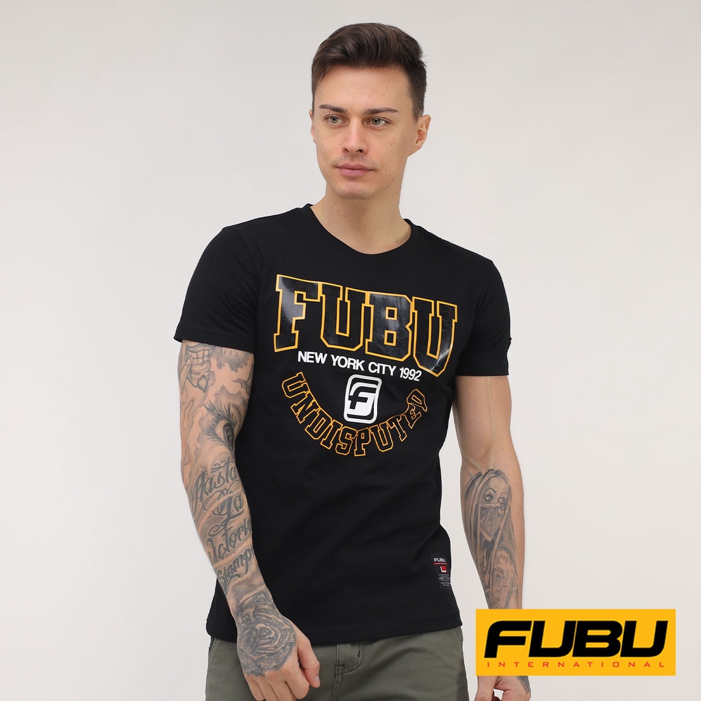 Fubu Round Neck Muscle Fit FBT01B-2817 (Black) | Shopee Philippines