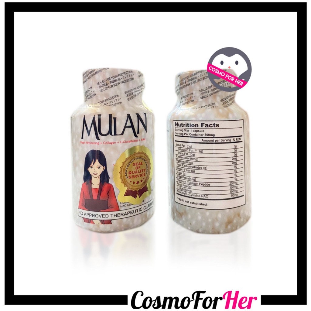 Authentic Mulan 4 in 1 Whitening and Collagen 60 Capsules | Shopee ...