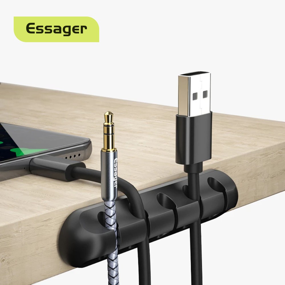Essager Cable Organizer Silicone Cable Clips Cable Management Cable ...