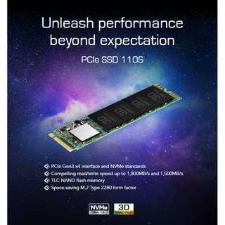 Transcend PCIe Nvme Gen3x4 SSD - MTE110S | 128GB/256GB/512GB/1TB | M.2 2280, 3D TLC DRAM-less ...