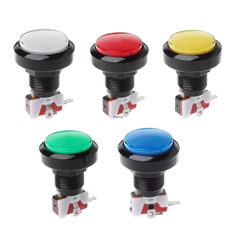 Arcade Button 45MM 12V LED Light Lamp Big Round Shape Arcade Video Game Player Push Button ...