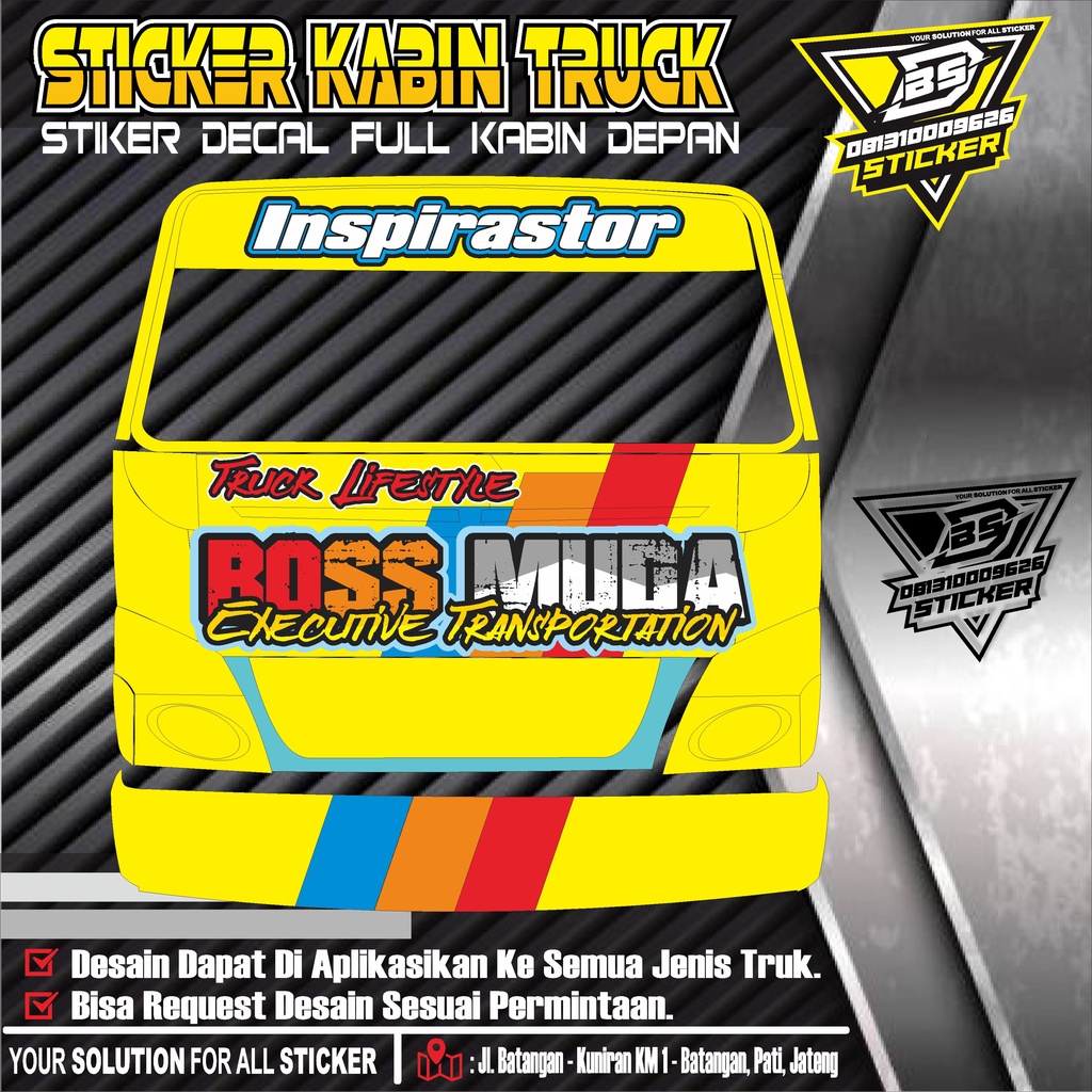 Front Cabin truck decal Sticker / Front Cabin print Sticker. dyna ...