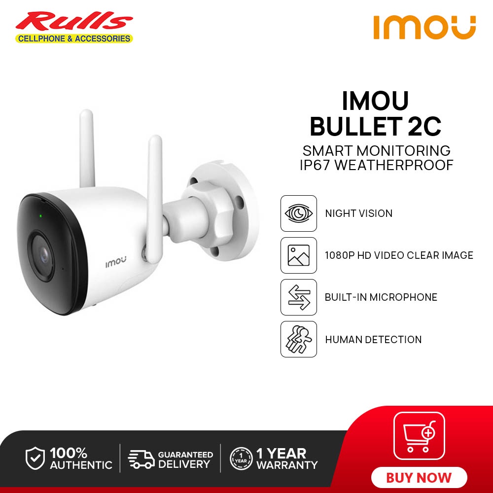 IMOU Dahua Bullet 2C 1080P Wi-Fi Camera Dual Antenna Outdoor IP67 ...