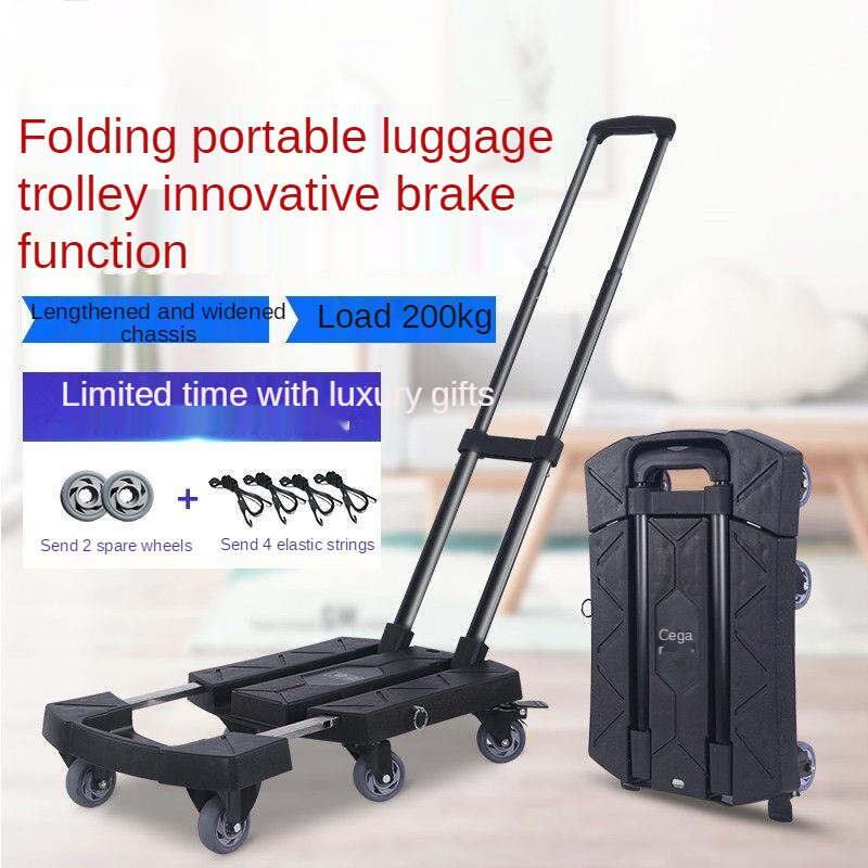 【New product】Free Shipping Foldable trolley Universal wheel Platform ...