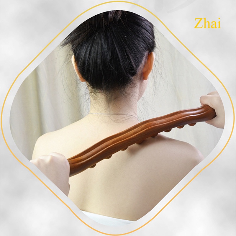 Body Carbonized Wood Scraping Massage Stick Back Massager SPA Therapy ...