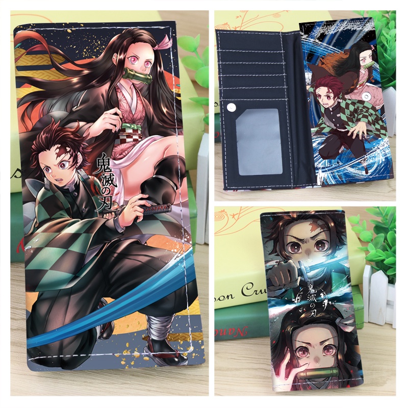 Anime Kimetsu No Yaiba Demon Slayer Nezuko Bifold PU Long Wallet ...