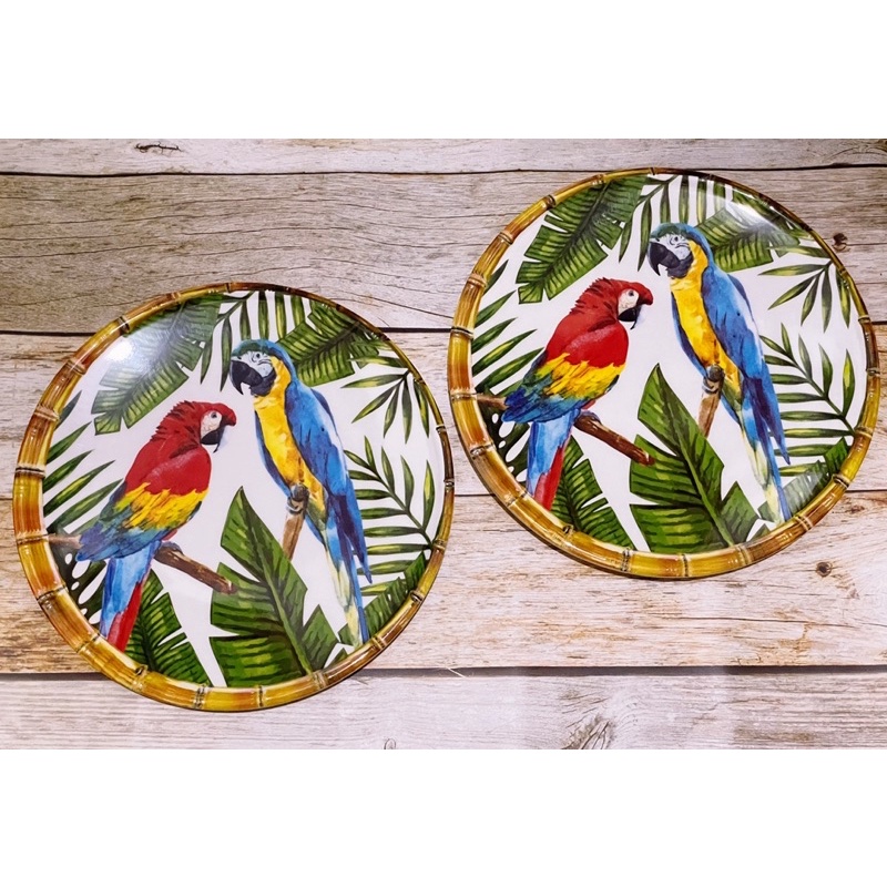 parrot design dinner plate melamine (zoom pictures to see the design ...