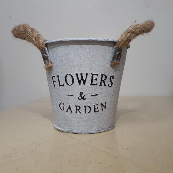 Cute metal bucket gardening pot | Shopee Philippines