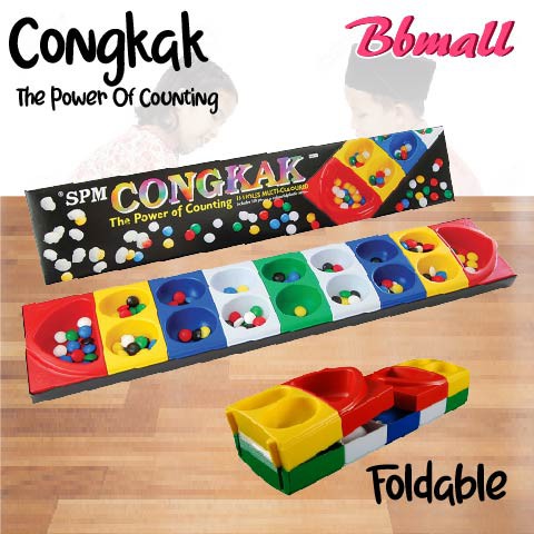 SPM GAMES Foldable Congkak Board With Marbles 16 Holes | Shopee Philippines