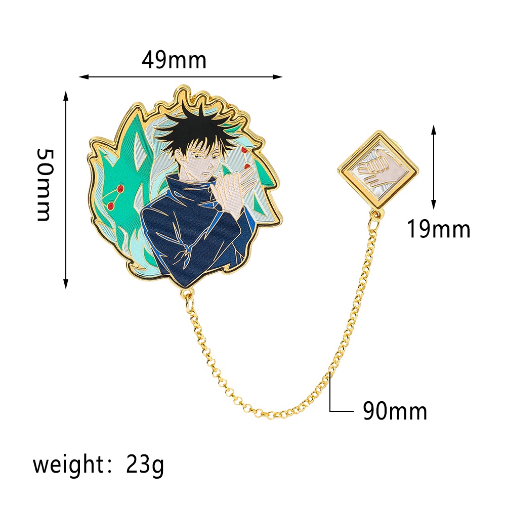 Anime Jujutsu Kaisen Chain Brooch Pins Gojo Satoru Ryomen Sukuna Glue ...