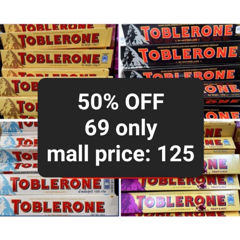 PRICE PER PEICE‼️ 100% original Toblerone 100grams bar | Shopee Philippines