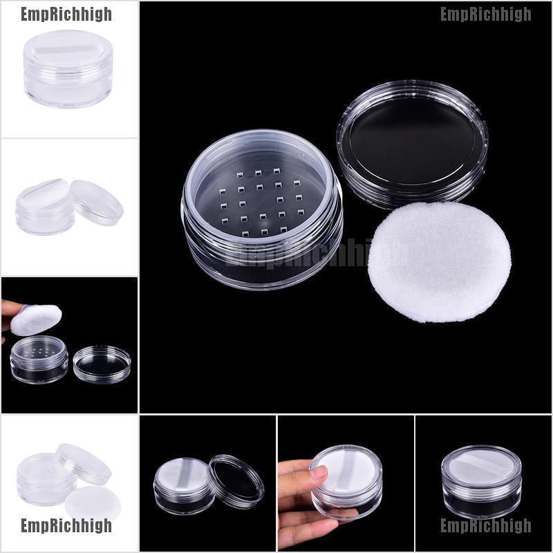 EmpRichhigh New Arrival Plastic Empty Loose Powder Sifter Jar Box Pot ...