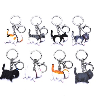 Fashion Cute Cat Pendant Keychains Cartoon Bag Charm Keychains Women ...