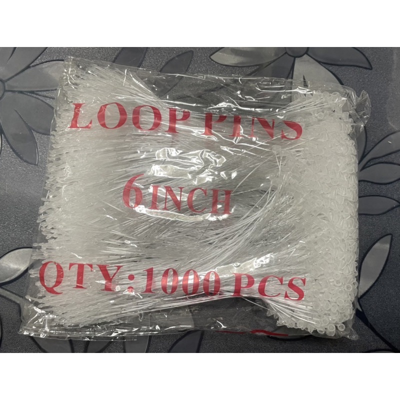 1k or 5k pcs White Nylon Loop Pins 6 inches I Loop Locks I String Pins I Loop Tag | Shopee ...