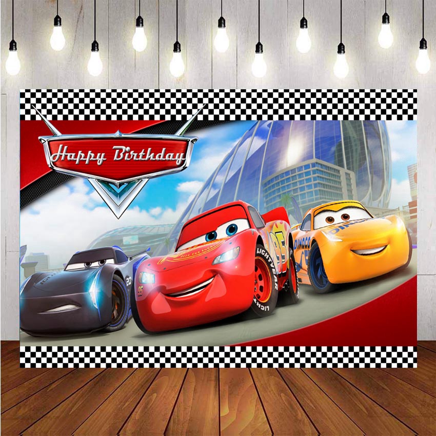 Cars Backdrop For Boys Birthday Backdrops Cool Racing Car Birthday ...