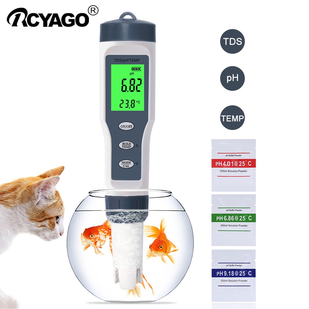 YAGO PH Meter 3 in 1 Water Tester TDS/PH/TEMP Water Quality Monitor ...