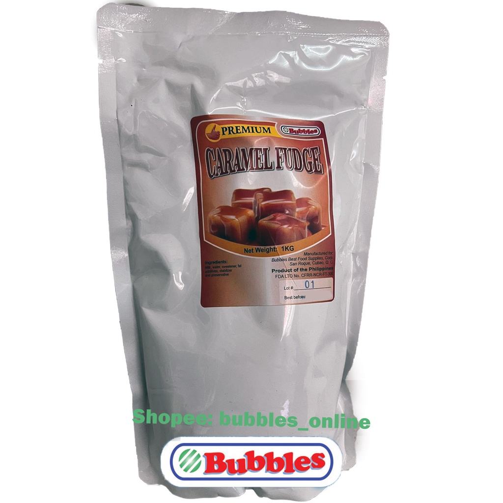 (BUBBLES BEST FOOD) Caramel Fudge Syrup 1kg for Ice Cream Sundae ...