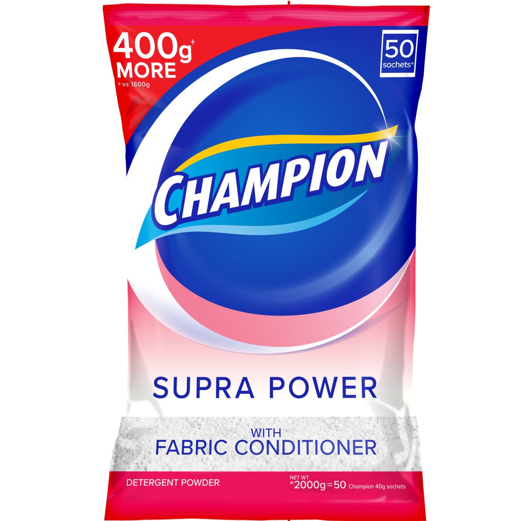 Champion Powder with Fabric Condtioner 2kg | Shopee Philippines