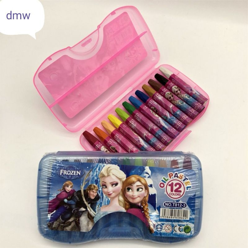 dmw 12-Color Character Oil Pastel with Hard Case Coloring Material Arts ...
