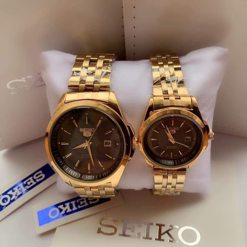 SEIKO couple Watch with Date Day for men women's Accessories oen water ...