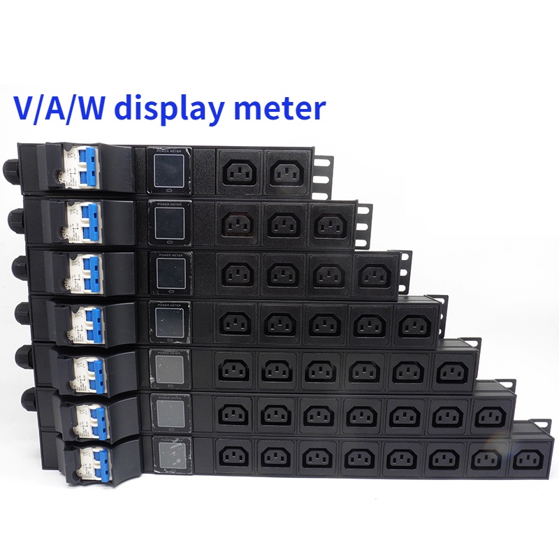 Power distribution unit (PDU) digital display current voltage power meter C13 power board, 16A ...