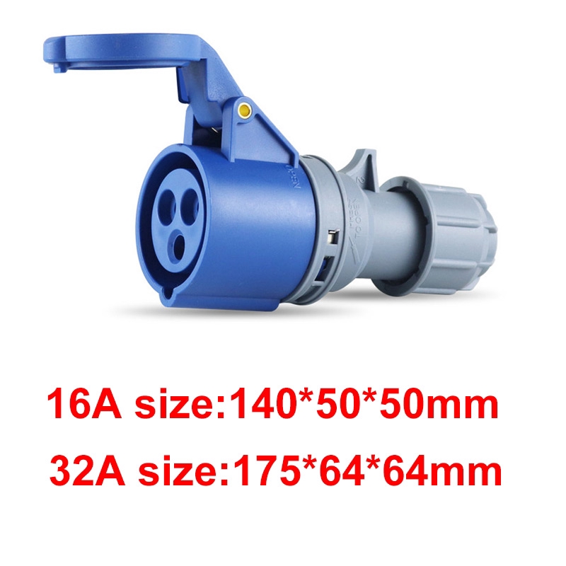 IP44 Waterproof Industrial Plug Socket Male Female Electrical Connector ...